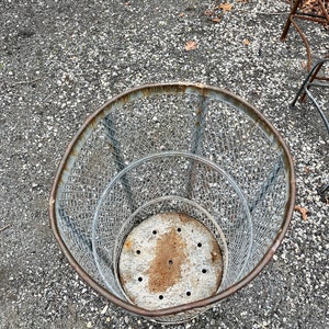 Vintage INDUSTRIAL 1970s Ex Queens NYC Expanded Steel Trash Can - 30 ...
