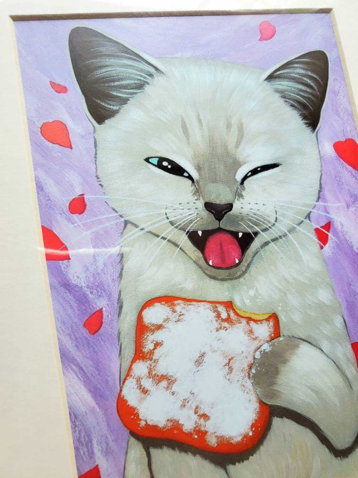 In the Mood for Beignet Cat Art Print - Etsy