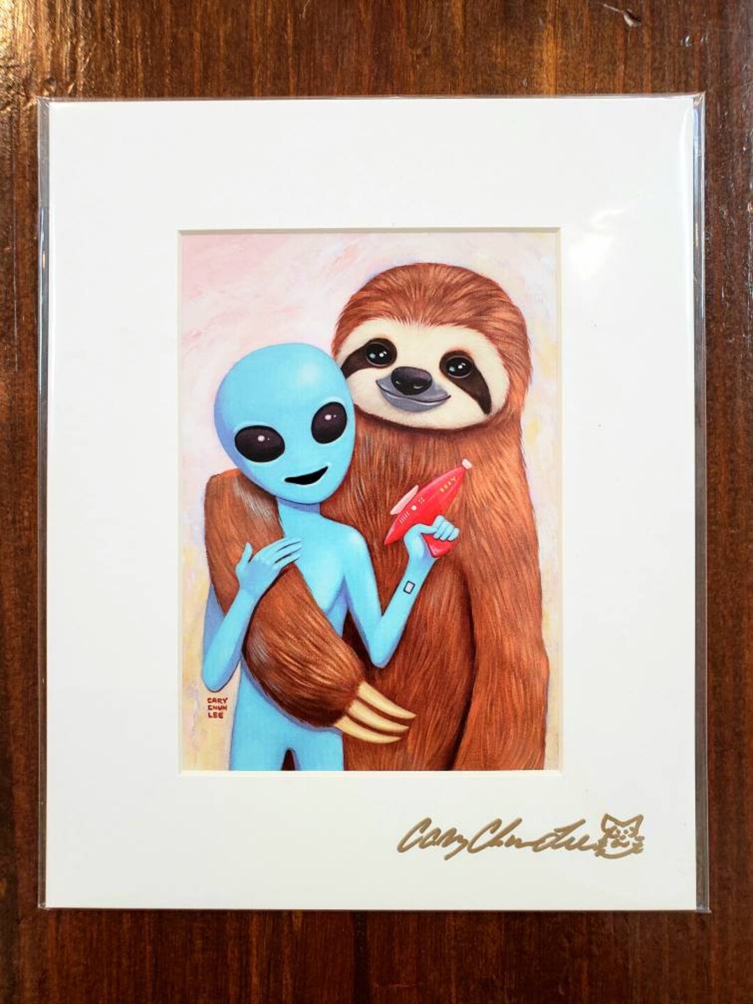 Alien Sloth Buddies Print - Etsy