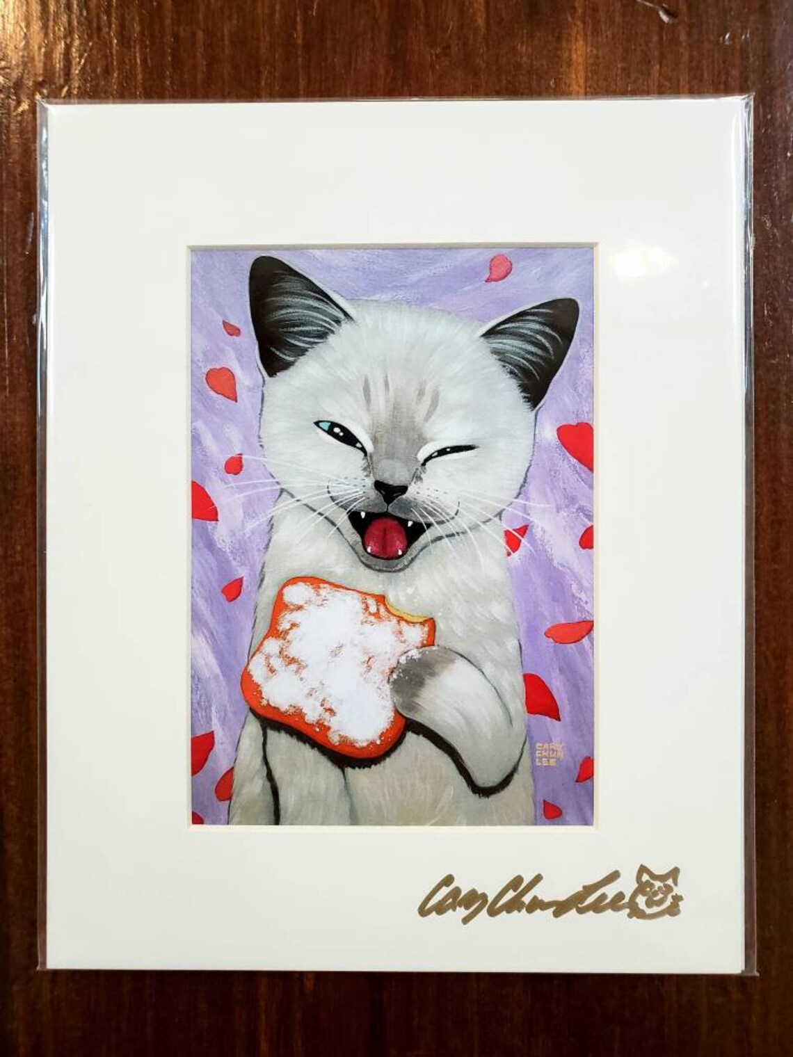 In the Mood for Beignet Cat Art Print - Etsy