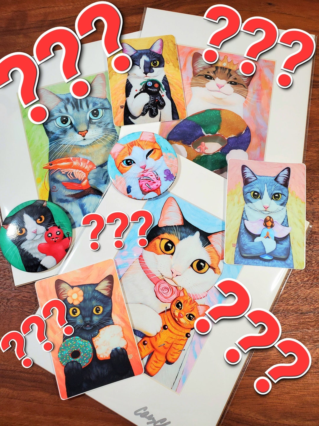 Mystery Pack (3 Prints, 2 Magnets, and 3 Stickers Selected by Artist ...