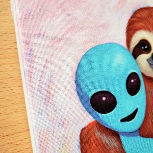 Sloth and Alien Buddies Canvas Print - Etsy
