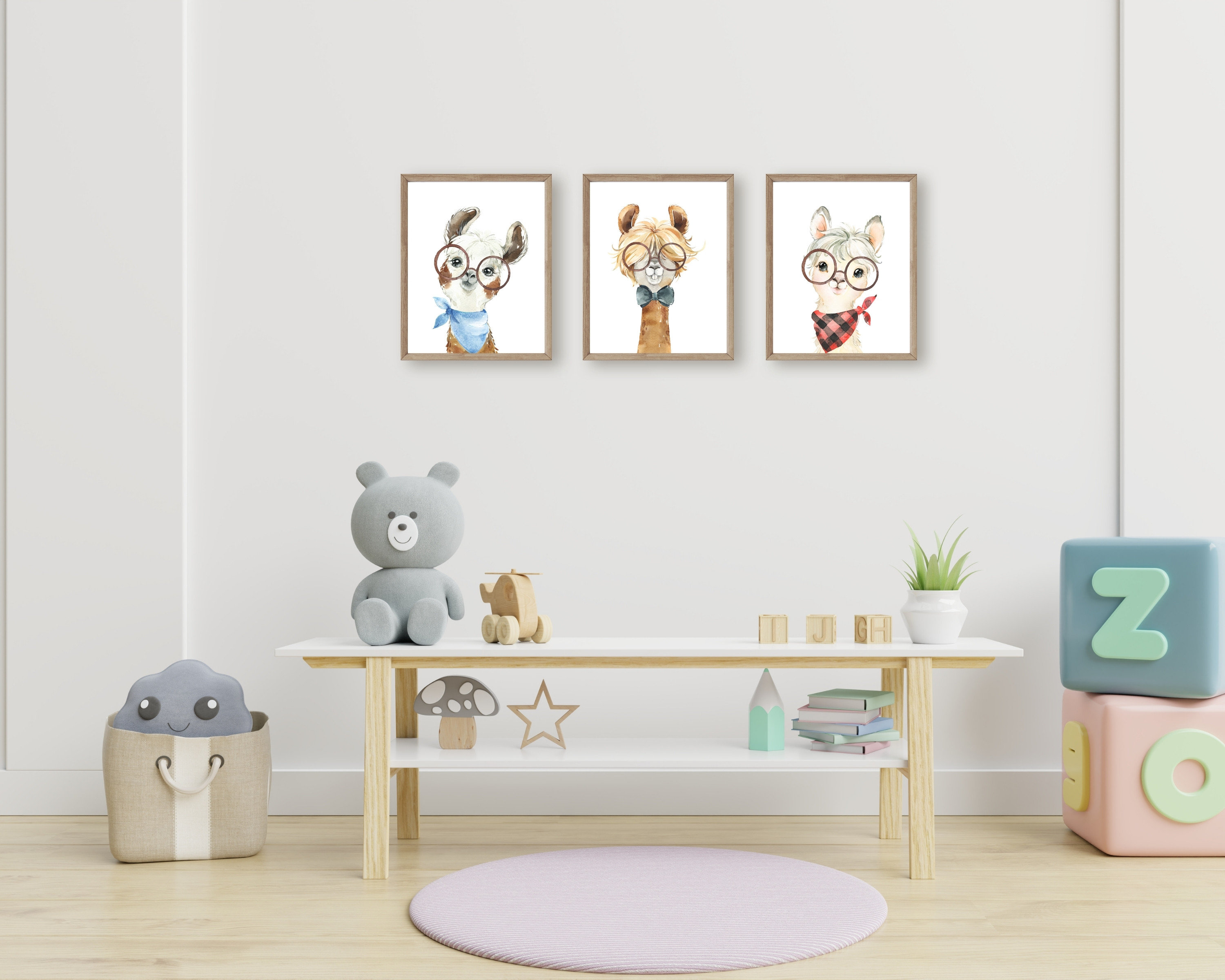 Llama Wall Art Set of 3, Funny Llama Prints, Llama Posters, Silly Llama ...