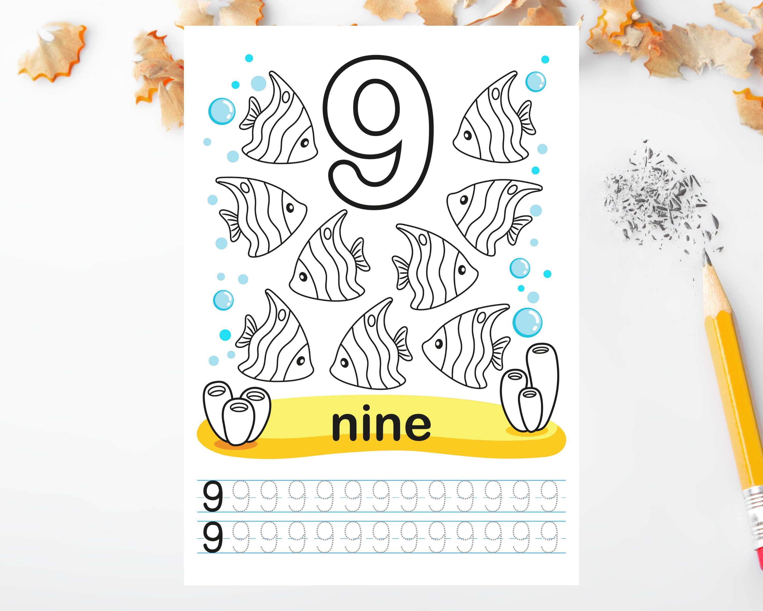 Preschool Worksheets, Numbers Practice Worksheets, Preschool Number ...