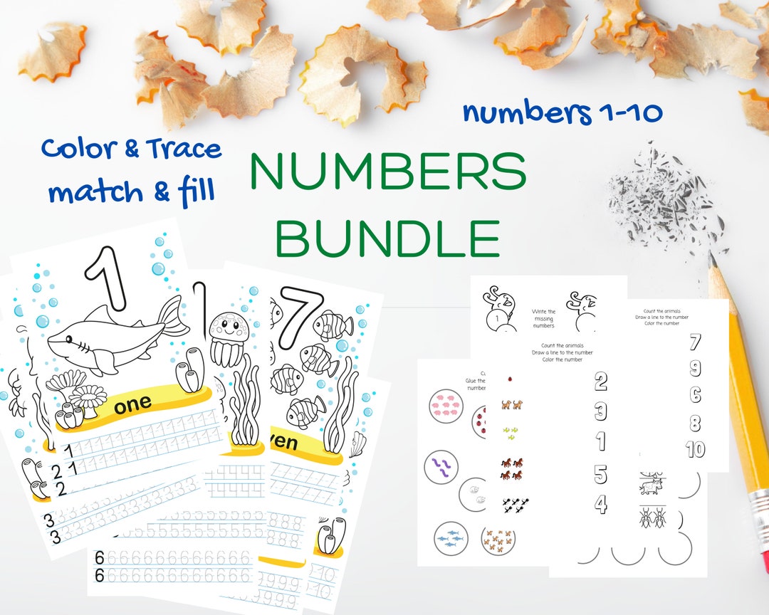 Preschool Worksheets, Numbers Practice Worksheets, Preschool Number ...