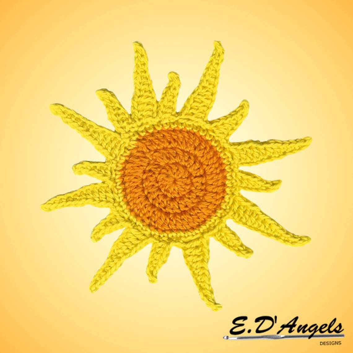Crochet Pattern Crochet SUN Applique Applique Pattern - Etsy