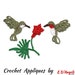 Crochet Pattern, Applique Pattern, HUMMINGBIRDS and Cardinal Climber ...