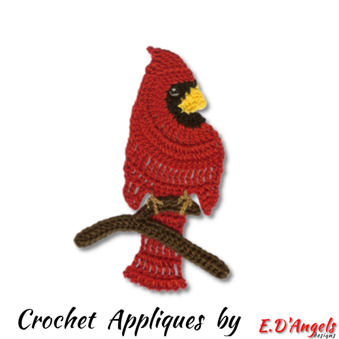 Crochet Pattern Crochet CARDINAL Applique Pattern - Etsy Canada