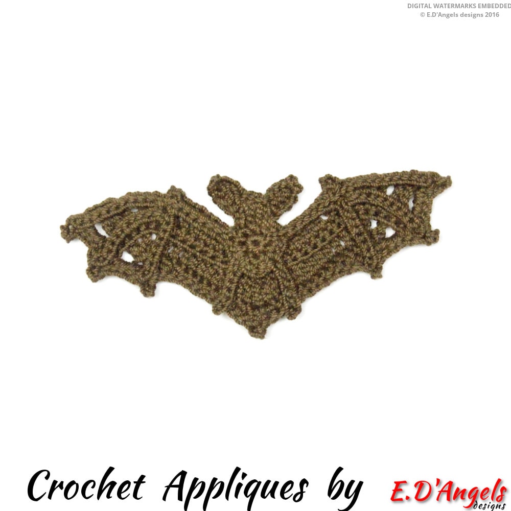 Crochet Pattern Crochet BAT Applique Applique Pattern - Etsy Australia