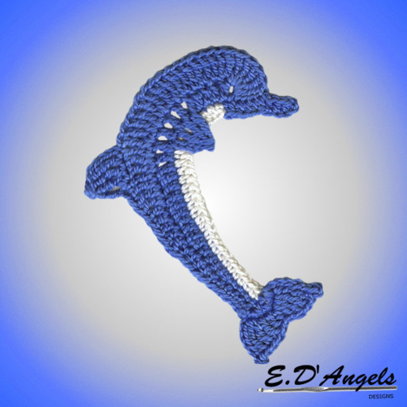 Crochet Dolphin Applique Pattern: Two-in-one Design (PDF Download) - Etsy