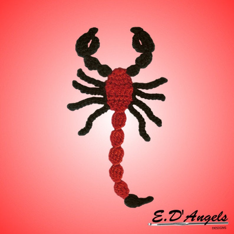 Crochet Scorpion Applique Pattern: DIY Embellishment (PDF Download) - Etsy