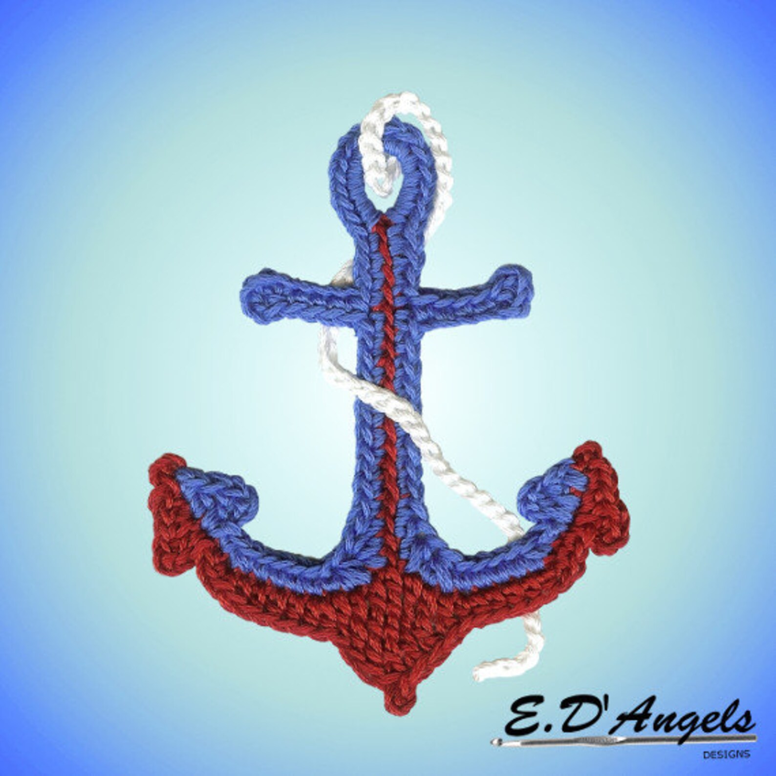 Crochet Pattern Crochet ANCHOR Applique Pattern Crochet - Etsy Sweden