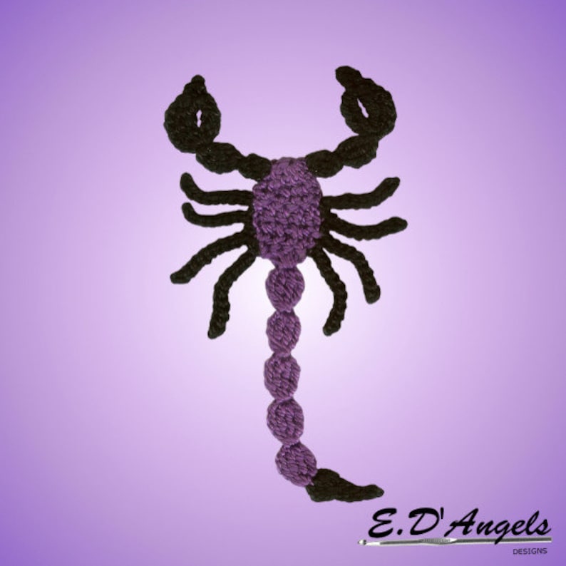 Crochet Scorpion Applique Pattern: DIY Embellishment (PDF Download) - Etsy