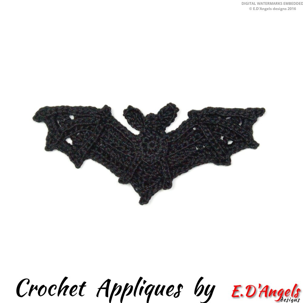 Crochet Pattern Crochet BAT Applique Applique Pattern - Etsy Australia