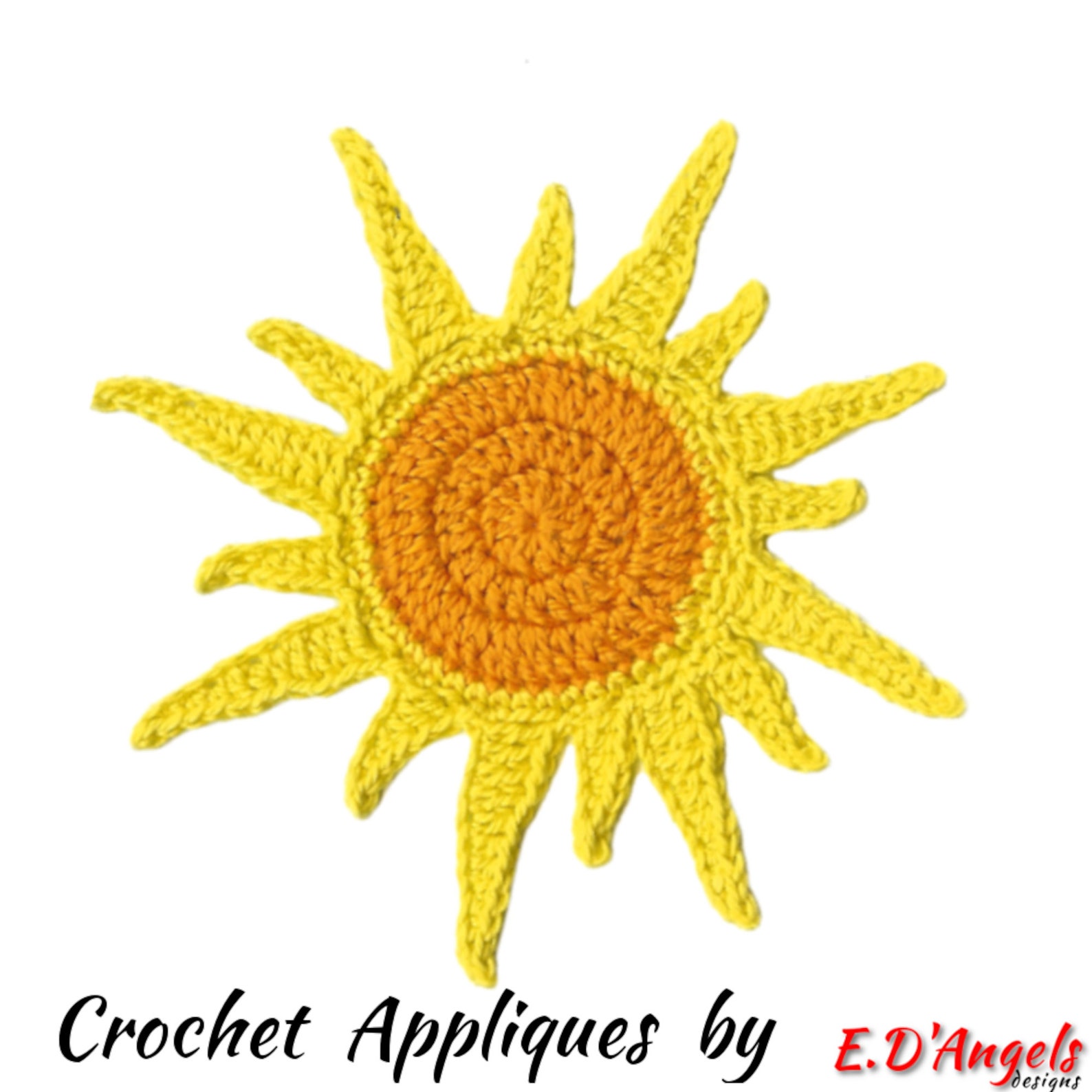 Crochet Pattern Crochet SUN Applique Applique Pattern - Etsy