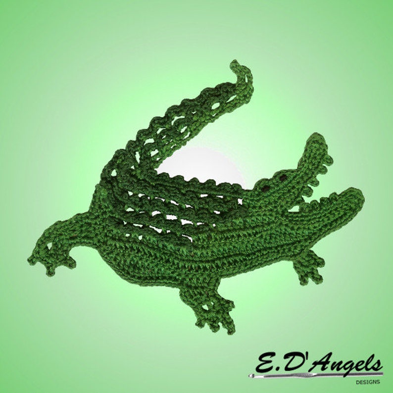 Crochet Pattern Crochet Crocodile Applique Alligator - Etsy