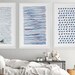 Abstract Wall Art Large Abstract Art 24x36 Print Set Blue - Etsy