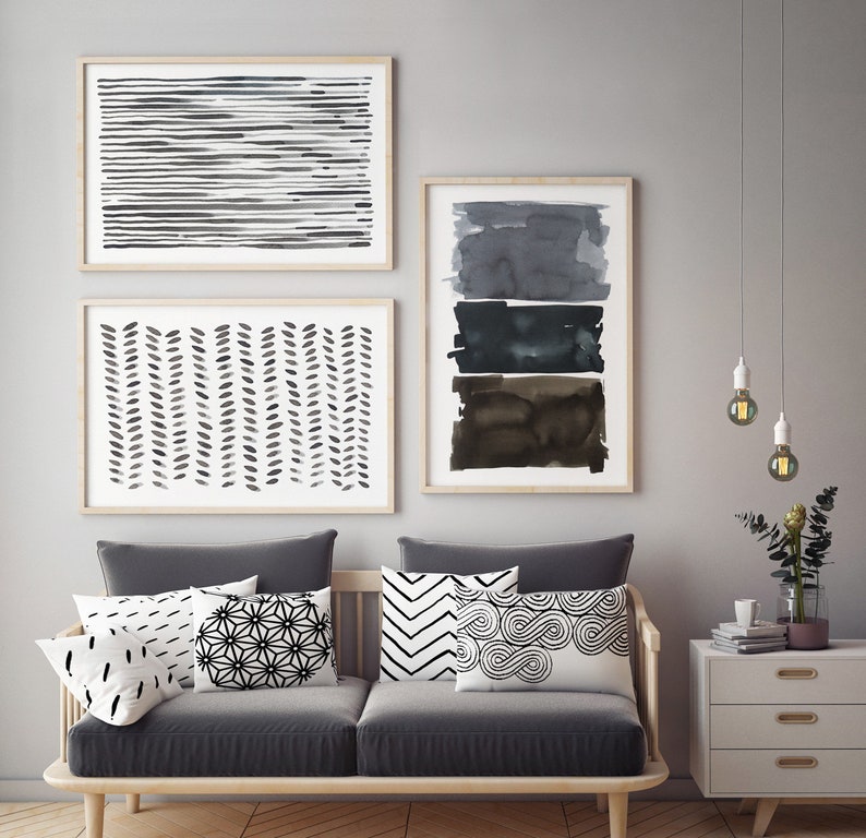 Abstract Wall Art Abstract Painting Abstract Art Set of 3 - Etsy