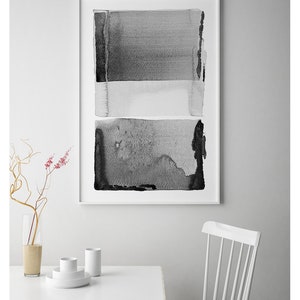 Abstract Art, Large Wall Art, Gray Abstract Art, Set of 3 Paintings ...