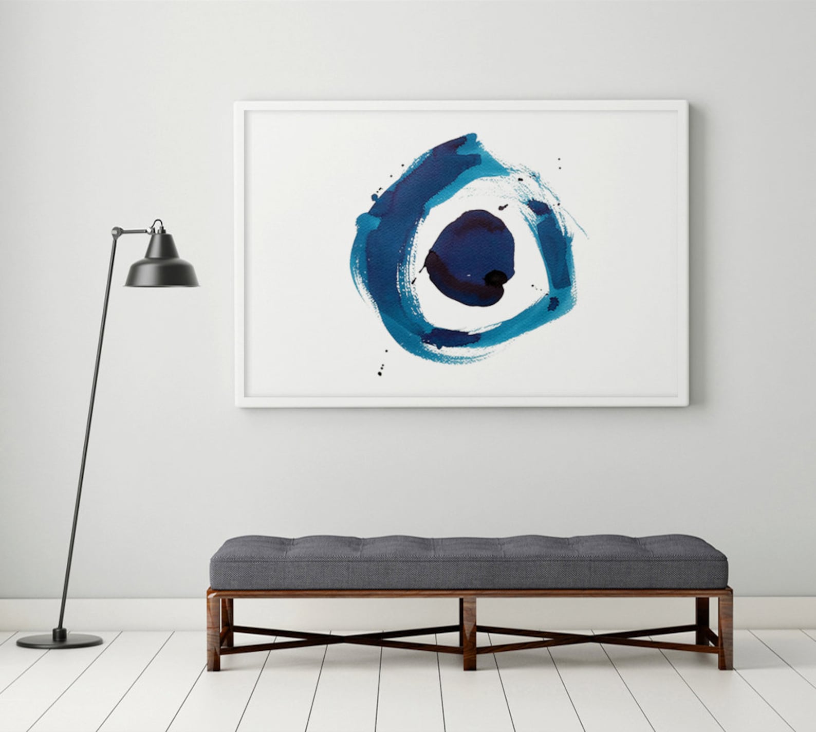 Large Abstract Art Print, Navy Blue Painting, Abstract Art, Abstract ...