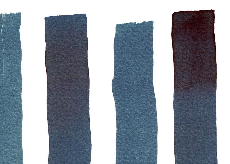Minimalist Art, Blue Abstract Painting, Large Wall Art, Watercolor ...