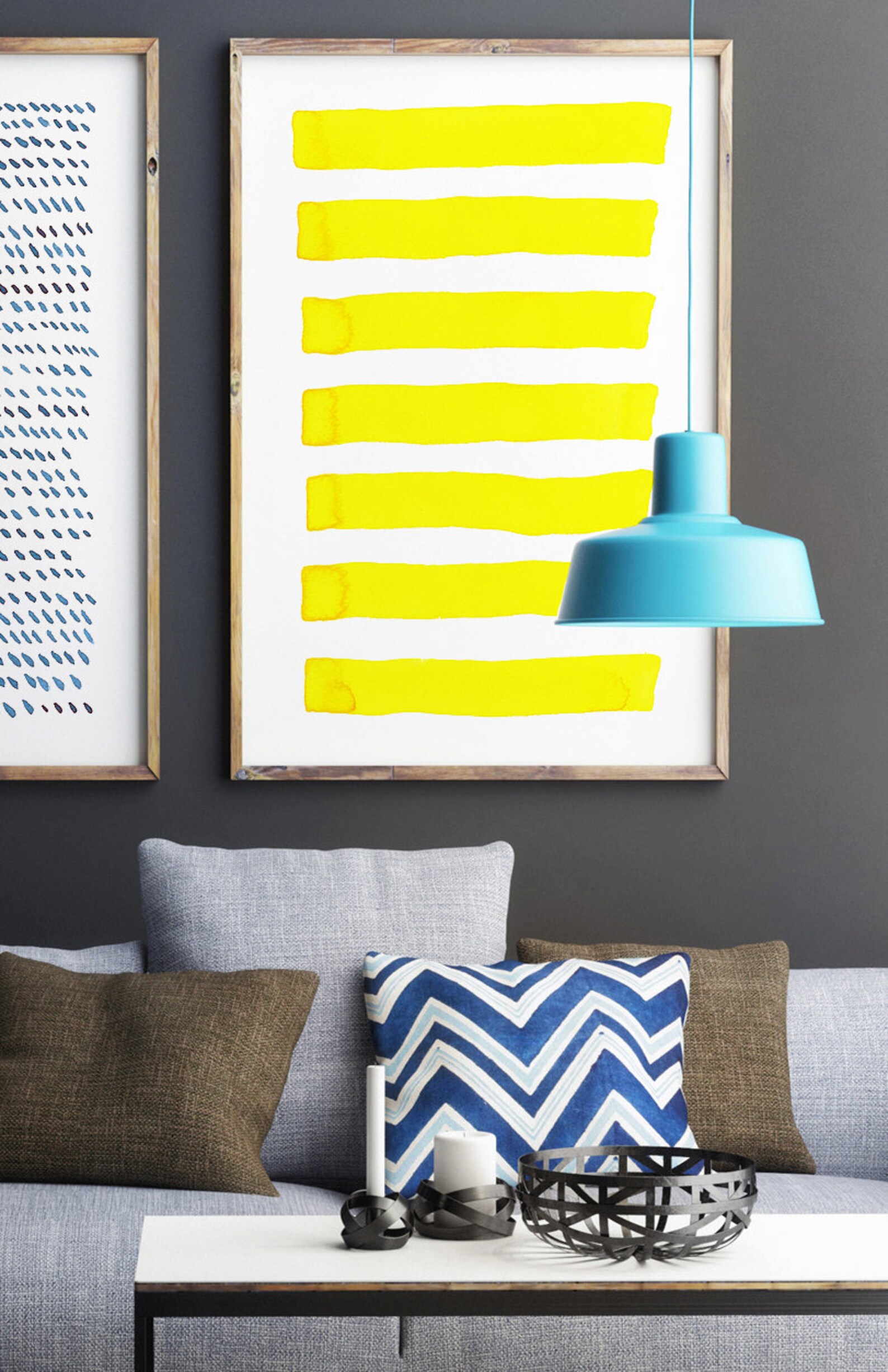Yellow Abstract Art Large Abstract Art Yellow Painting | Etsy