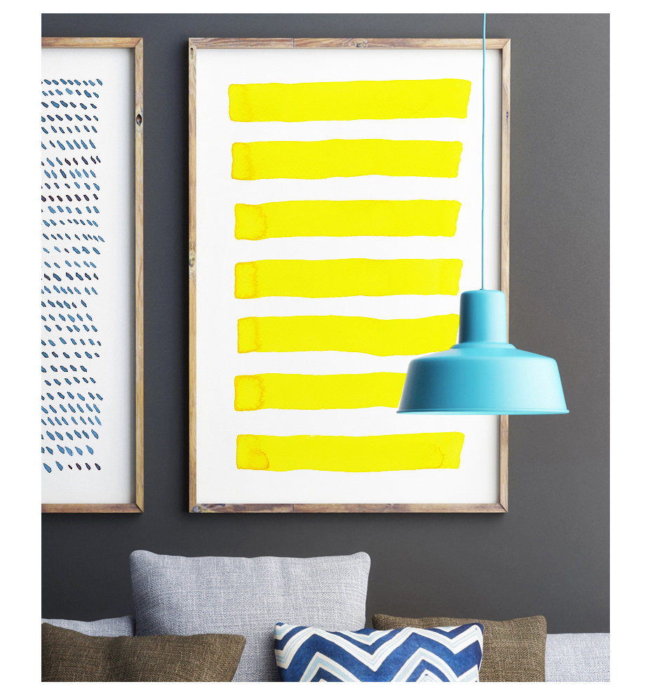 Yellow Wall Art Abstract Painting Large Wall Art Abstract | Etsy