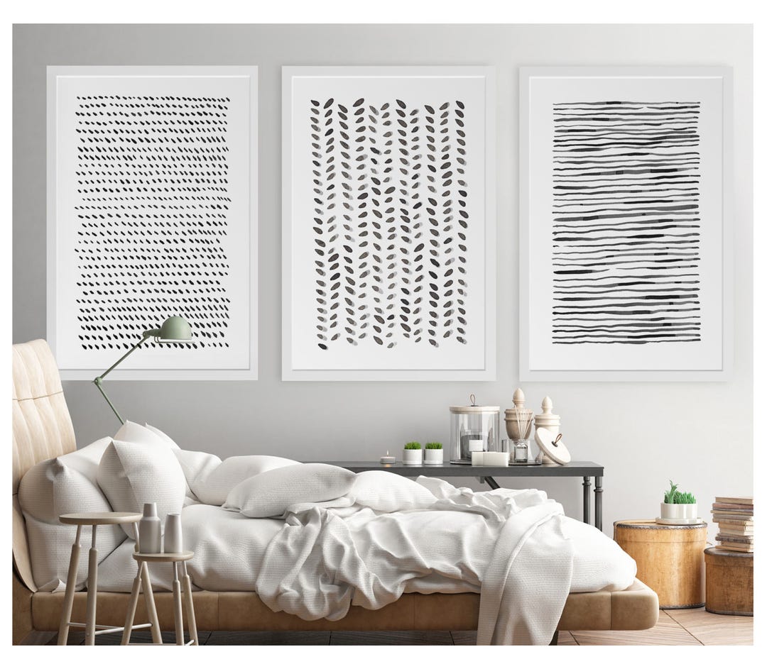 Abstract Art, Abstract Painting, Set of 3 Wall Art, Art Series, Dot ...