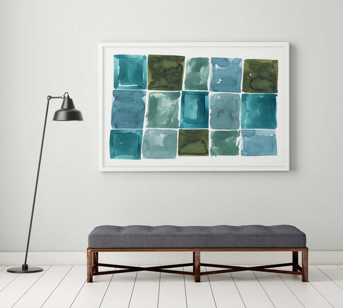 Abstract Art, Blue Abstract Art, Large Abstract Art, Abstract Landscape ...