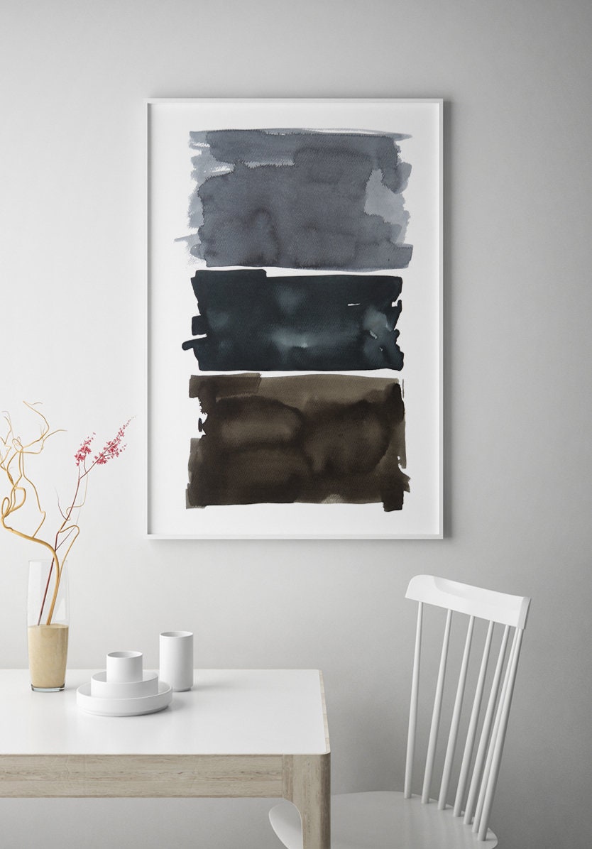 Large Abstract Art, Gray Wall Art, Abstract Art, Painting Set 3 ...