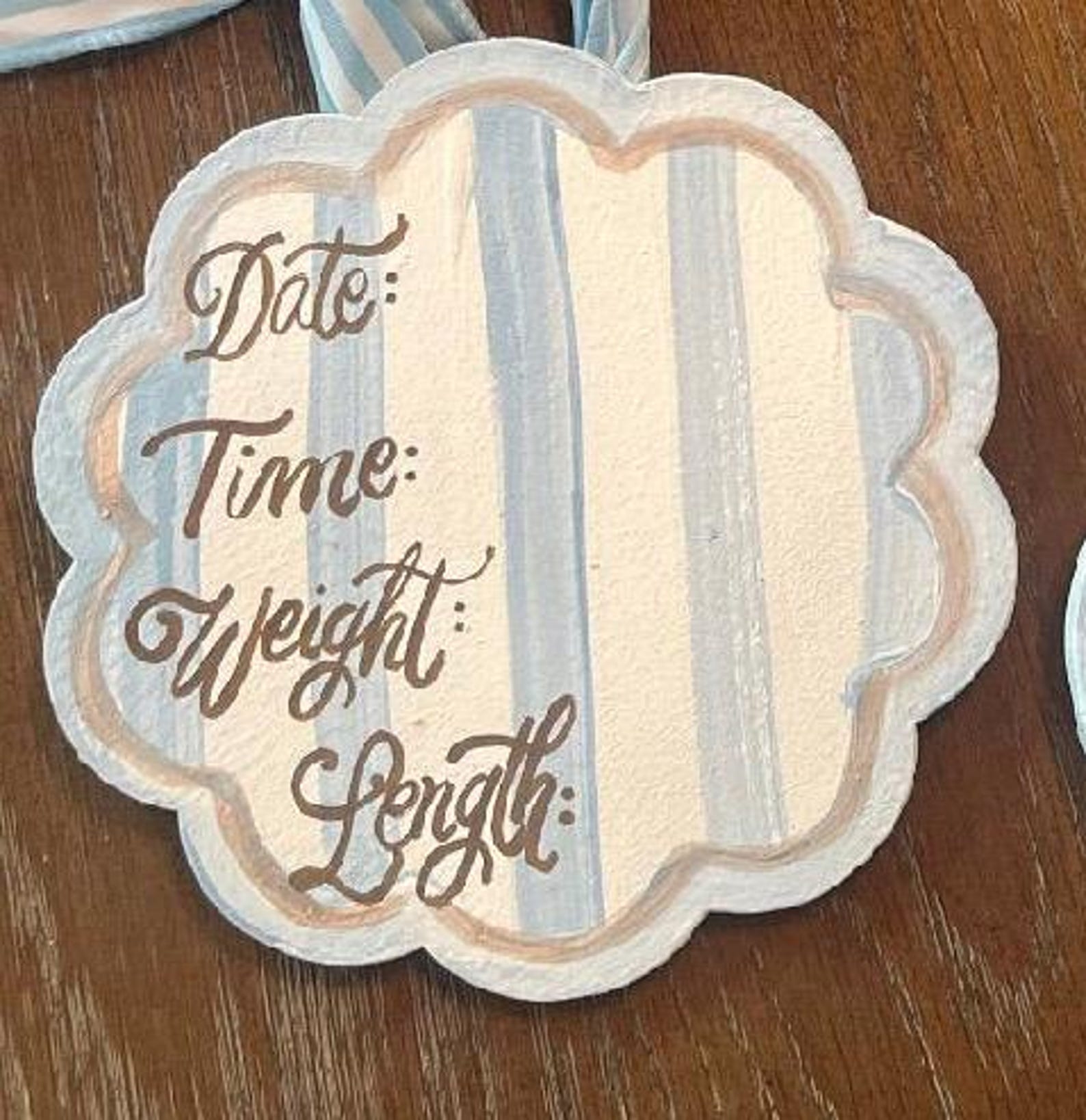 Birth Info Tie Tag/custom - Etsy