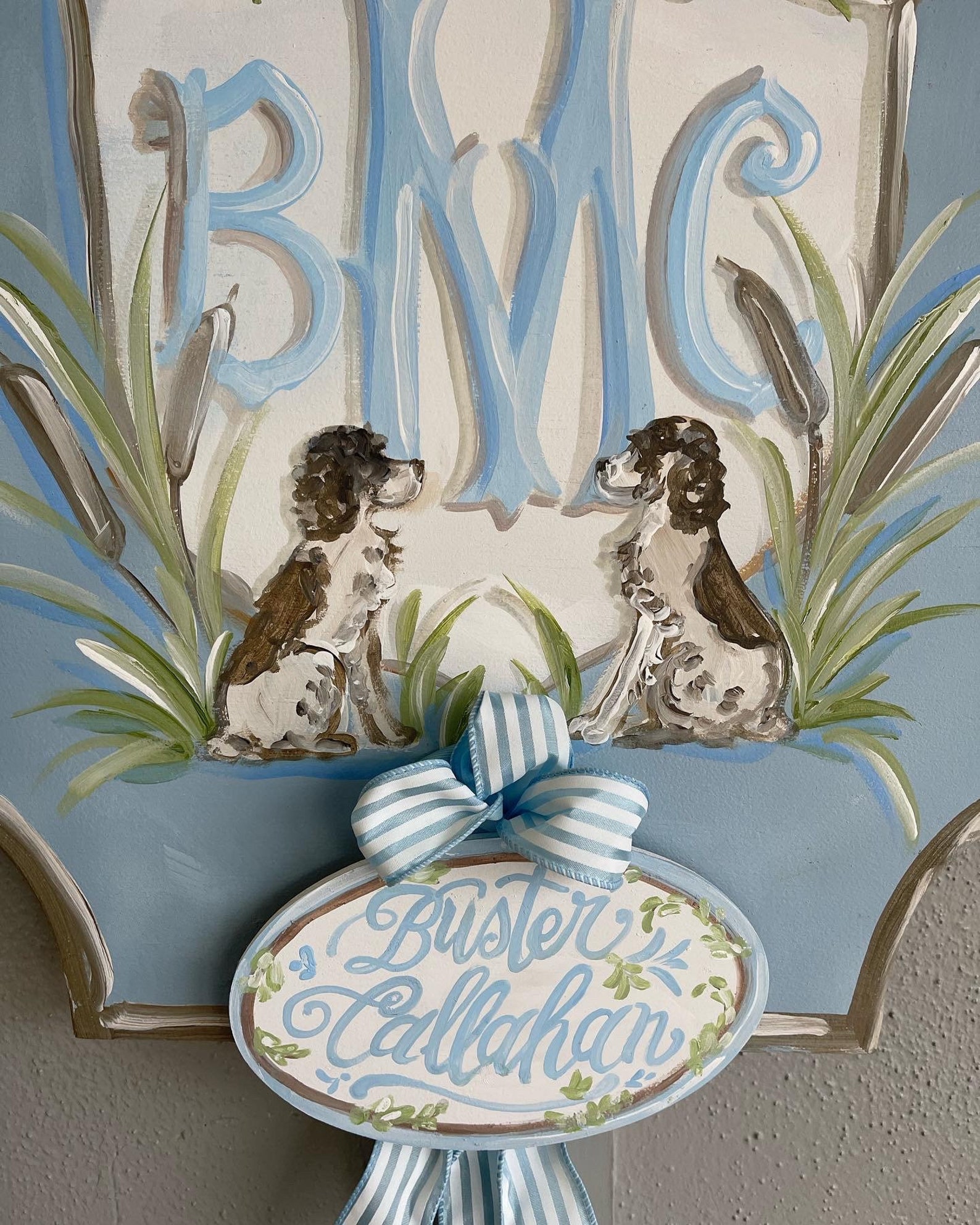 Dog Crest Baby Door Hanger Springer Mallard Dawn Doe Deer Southern ...