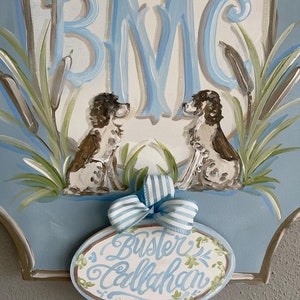 Dog Crest Baby Door Hanger Springer Mallard Dawn Doe Deer Southern ...