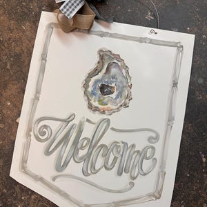Oyster Shell Door Hanger: Coastal Beach House Decor - Etsy