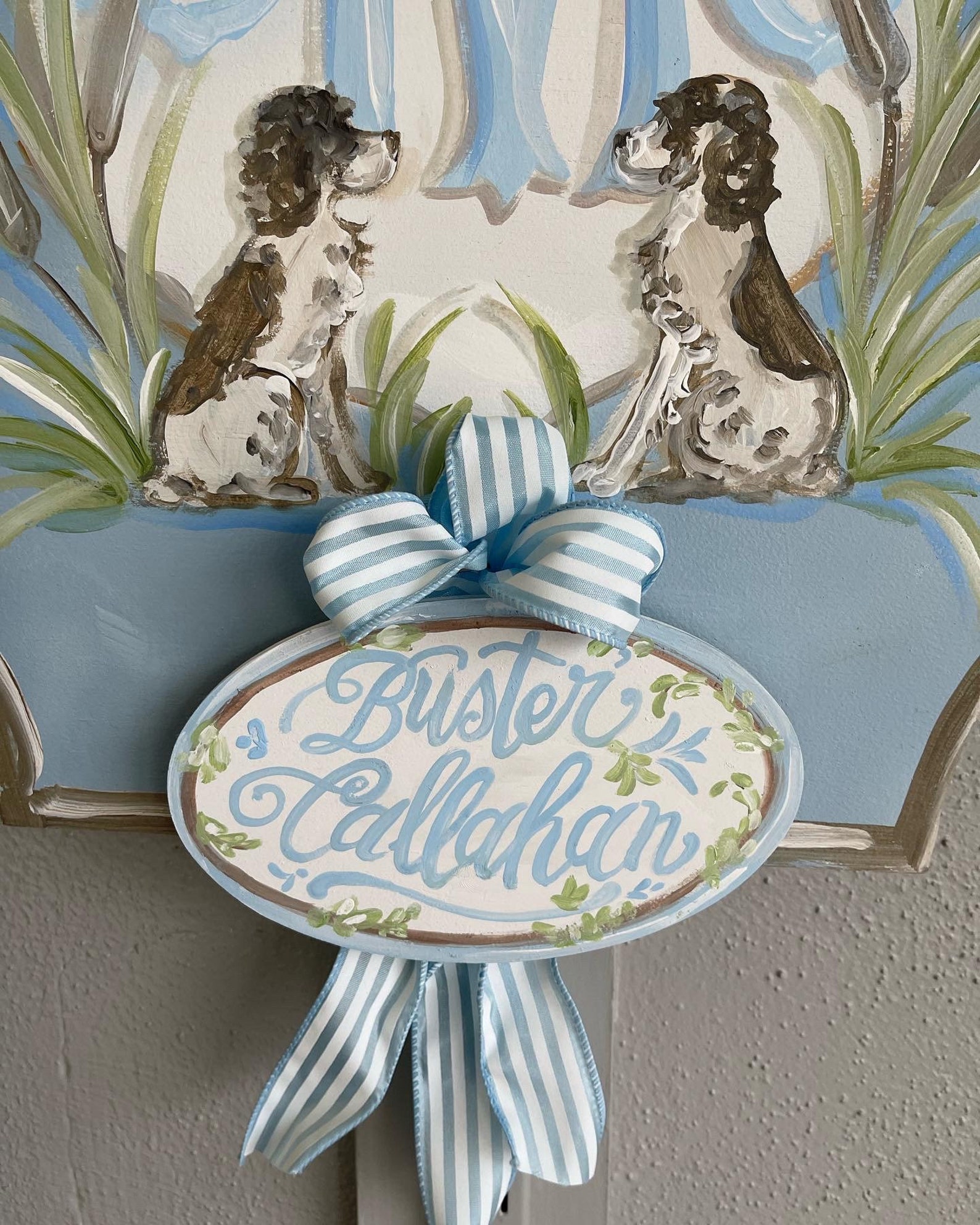 Dog Crest Baby Door Hanger Springer Mallard Dawn Doe Deer Southern ...