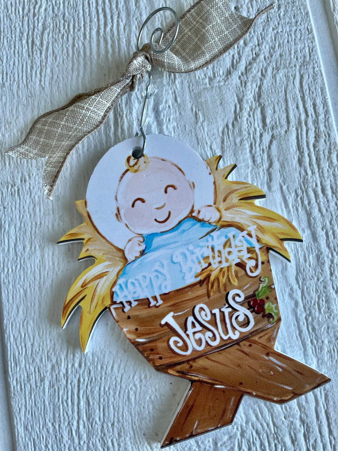 Baby Jesus Christmas Ornaments - Etsy