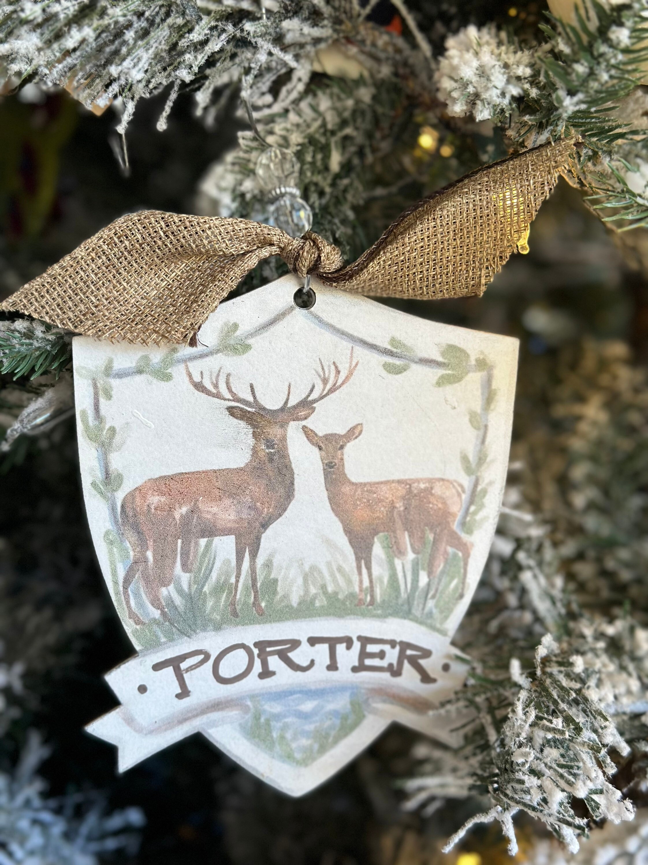 Deer Crest Ornament 6x5. - Etsy