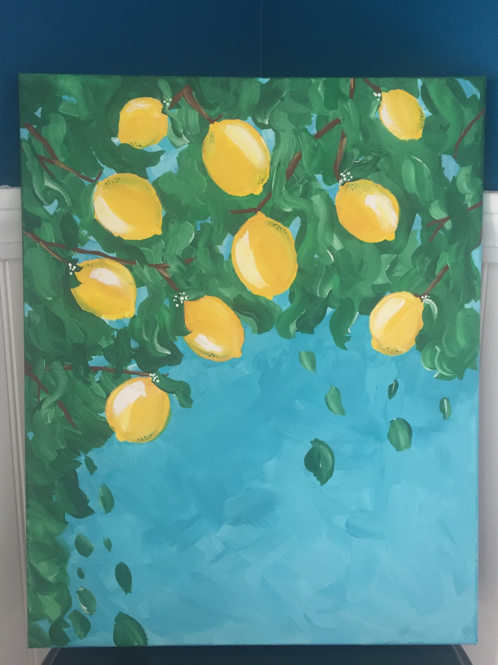 Original Lemon Tree Acrylic Painting - Etsy