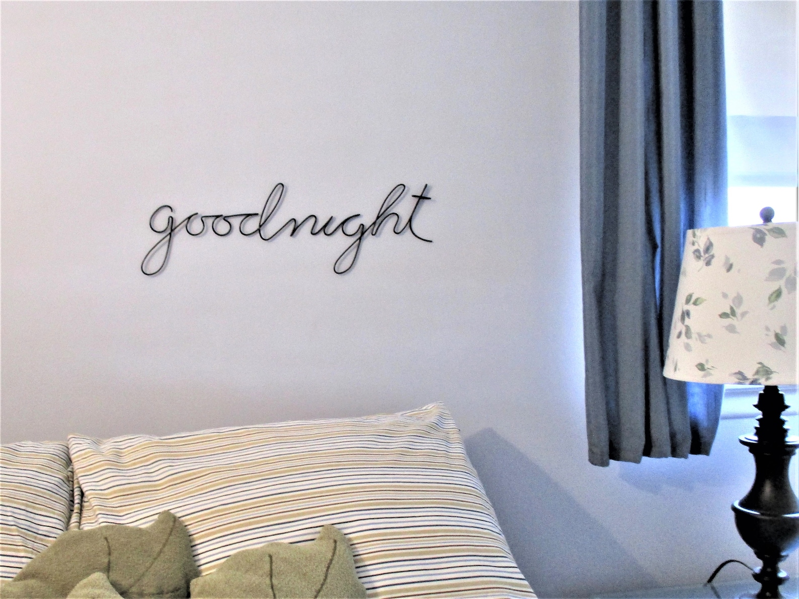 Wire Word Art Goodnight Sign Wire Writing Wire Signmetal | Etsy