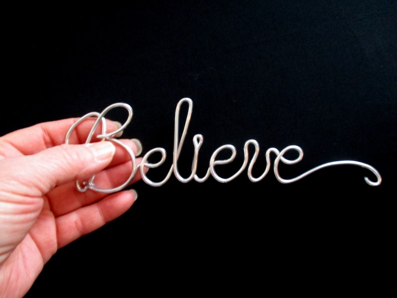 Wire Words Wire Word Believe Decorative Words Wire Script - Etsy