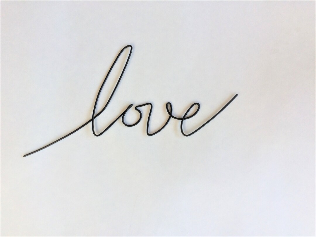 Love Sign/ Metal Word Art/ Valentines Day Gift/ Engagement Gift ...