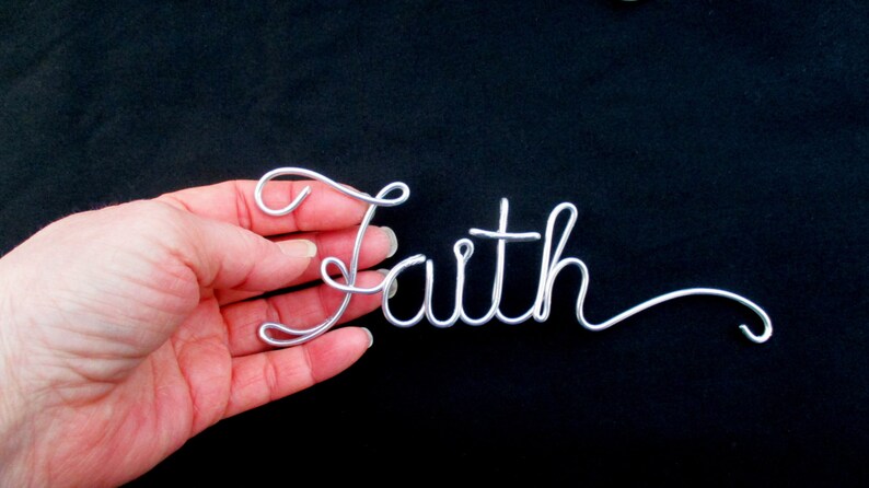 Wire Word Faith, Wire Words, Wire Script Words, Decorative Words ...