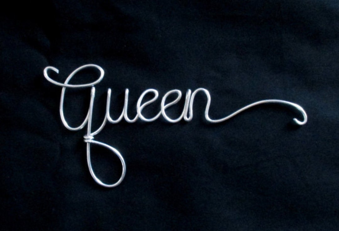 Wire Word Queen, Wire Word, Wire Writing, Wire Script Words, Wire ...