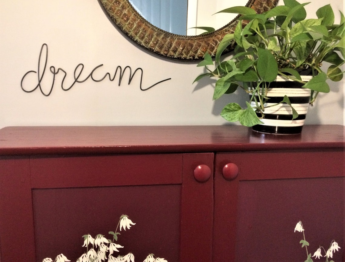 Dream Sign/ Wire Word Art/ Wire Sign/ Metal Word Art/ Wire - Etsy