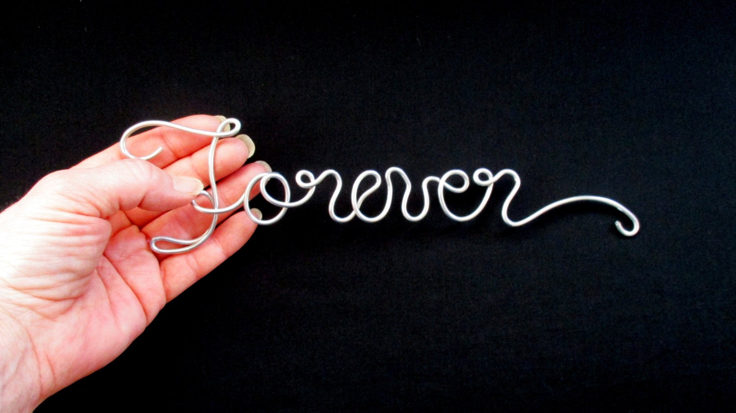 Wire word forever wire wordwire word art wire script words | Etsy