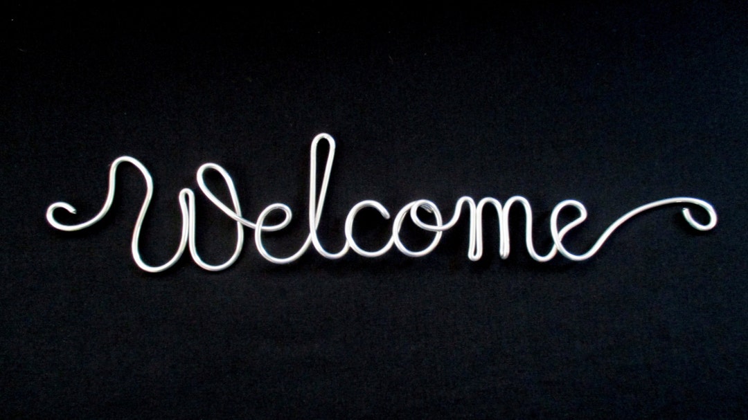 Wire Word Welcome, Wire Words, Welcome, Wire Writing Wire Script Words ...