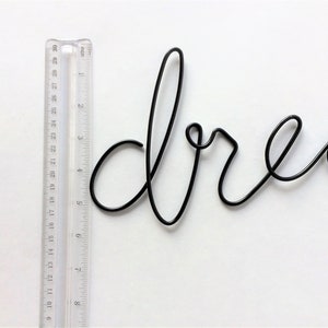 Dream Sign/ Wire Word Art/ Wire Sign/ Metal Word Art/ Wire Writing ...
