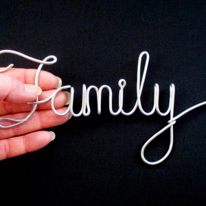 Wire Word Family. Wire Words. Wire Script Words. Wire Word Art. Hanging ...