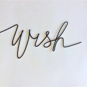 Wish/wire Sign/ Metal Word Art/ Wire Writing/ Wire Word Art/ Wire Wall ...