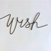 Wish/wire Sign/ Metal Word Art/ Wire Writing/ Wire Word Art/ Wire Wall ...